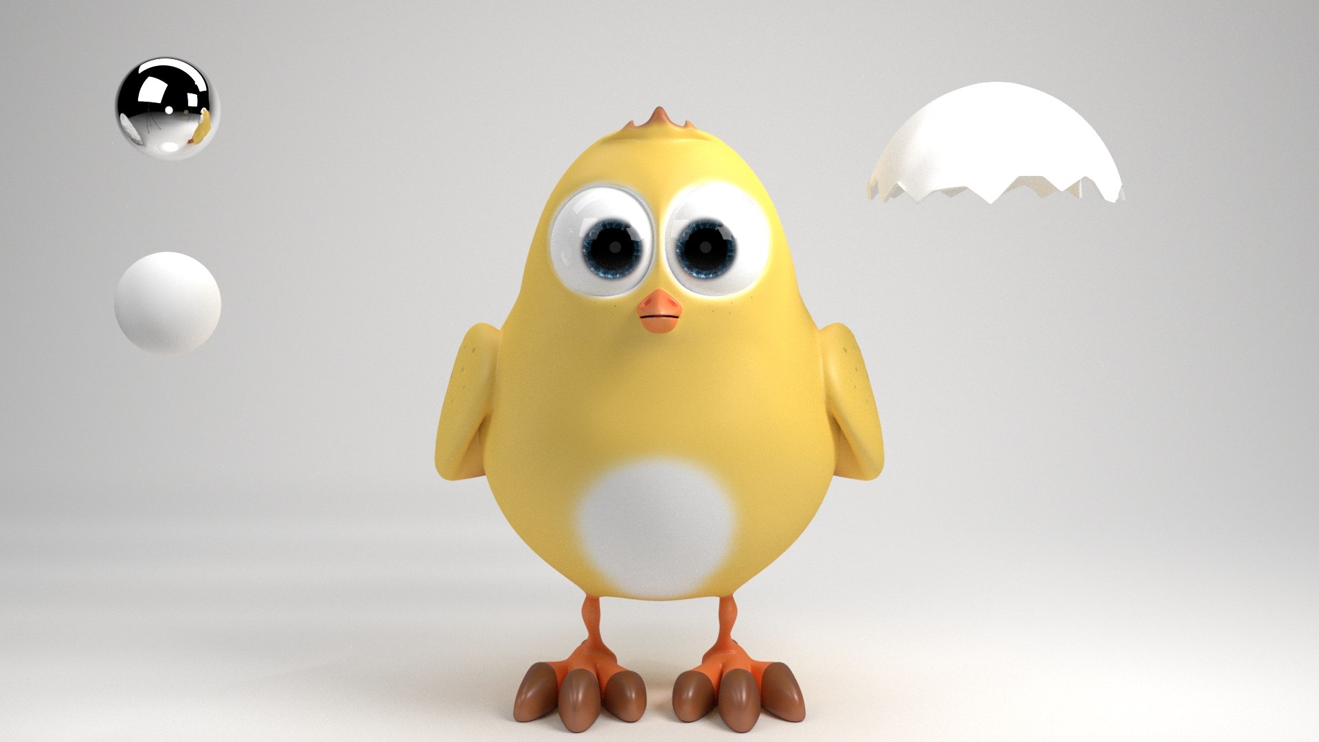 3D Chicken Cartoon Model - TurboSquid 1598343