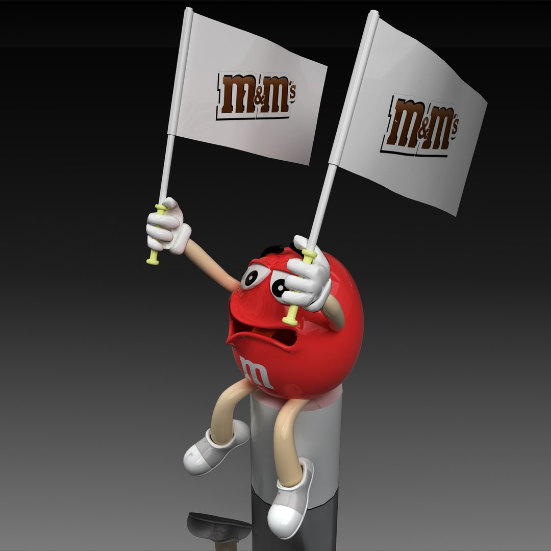 3ds max character m s red