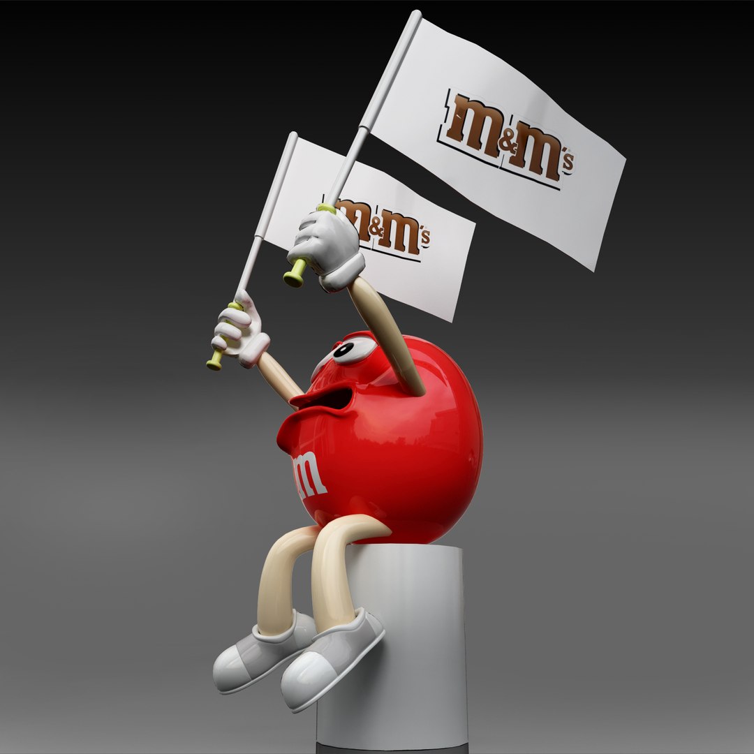 3ds max character m s red