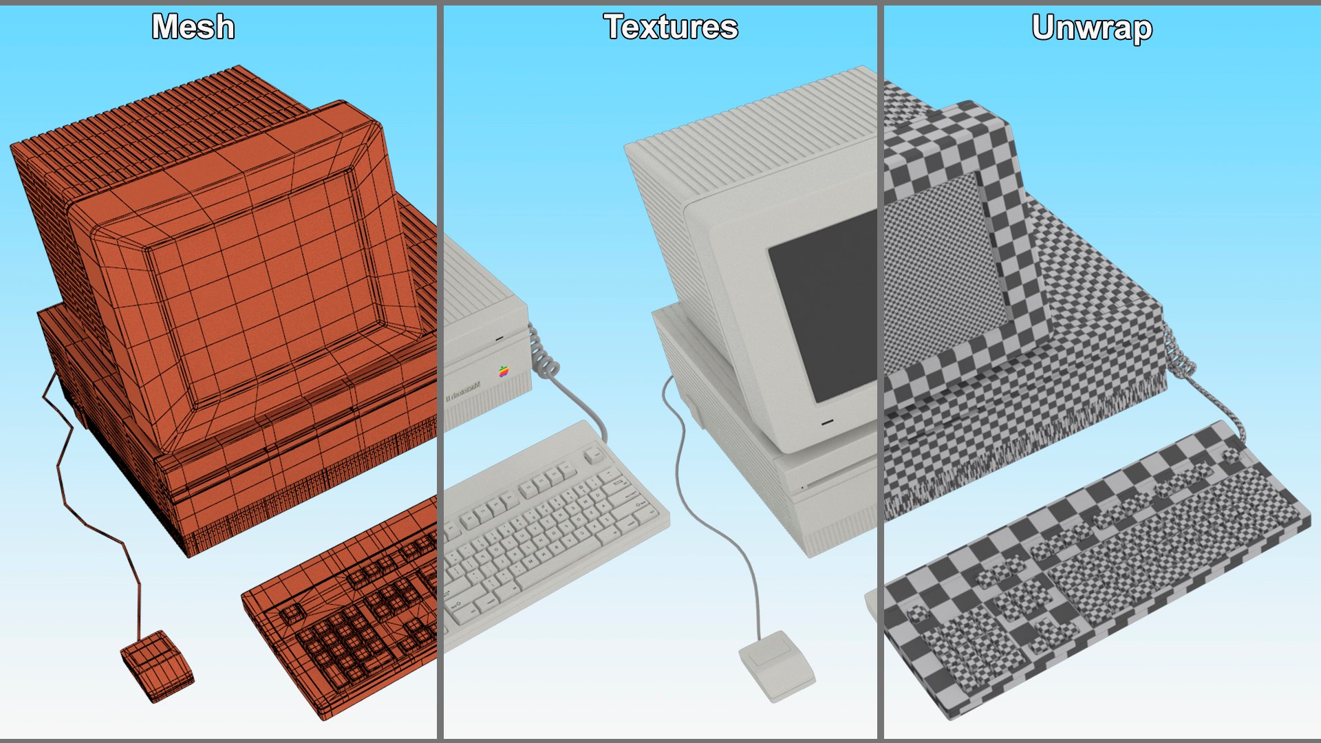 3D Vintage Apple Macintosh II Computer Model - TurboSquid 2209162