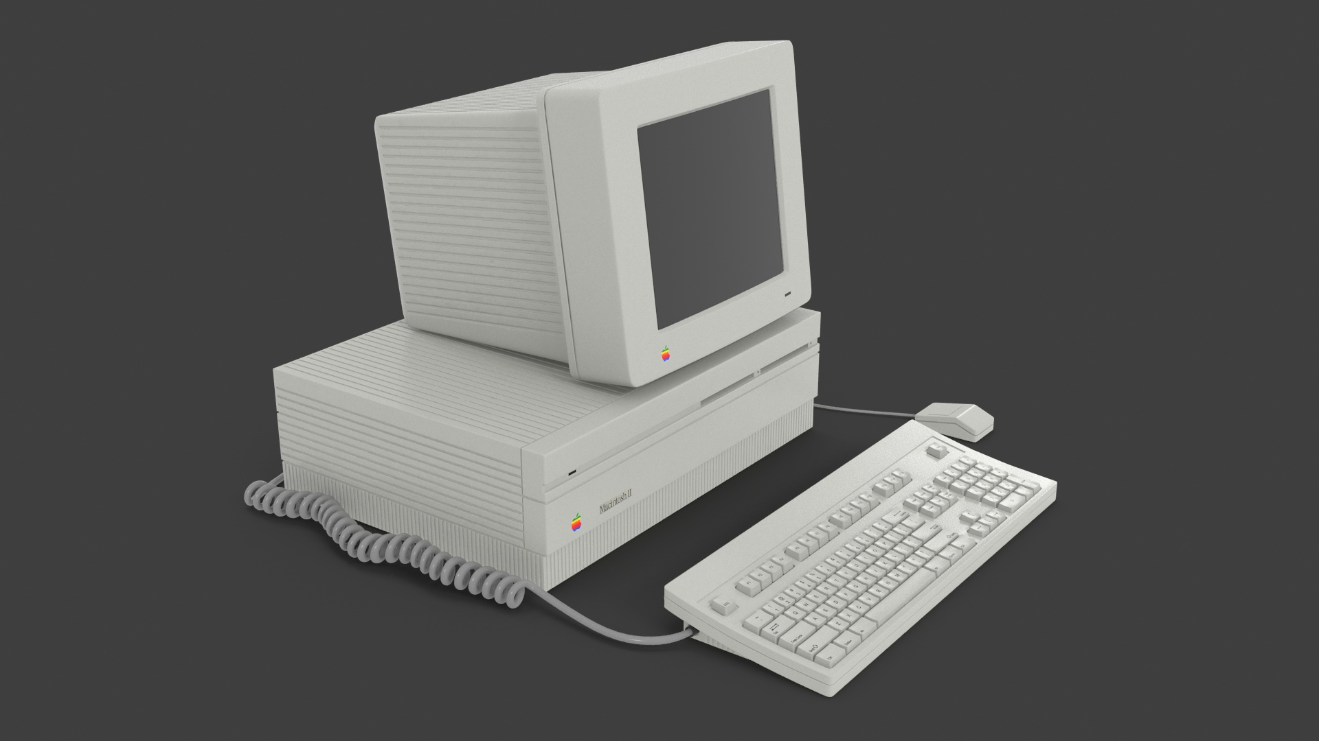 3D Vintage Apple Macintosh II Computer Model - TurboSquid 2209162