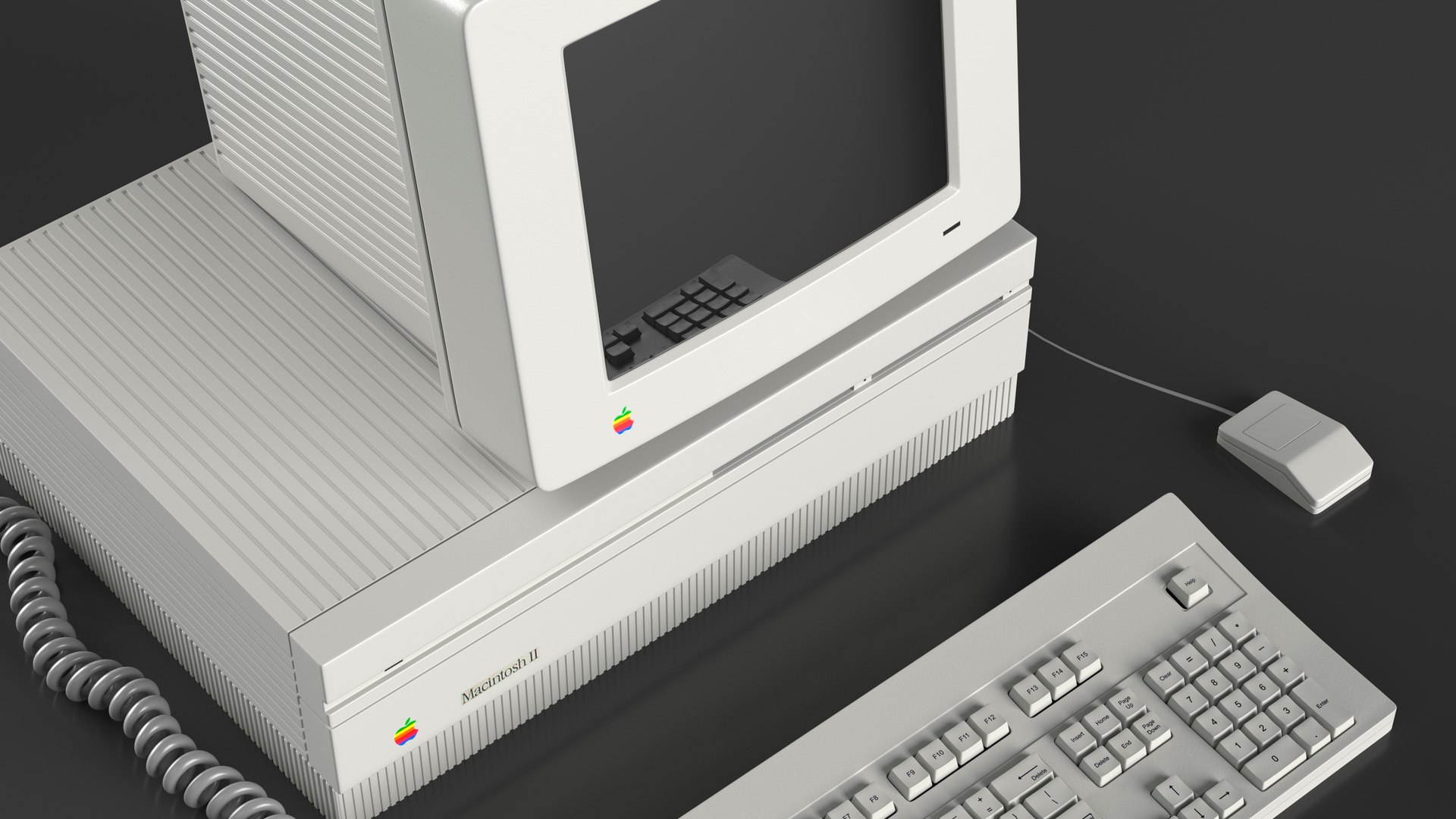 3D Vintage Apple Macintosh II Computer Model - TurboSquid 2209162