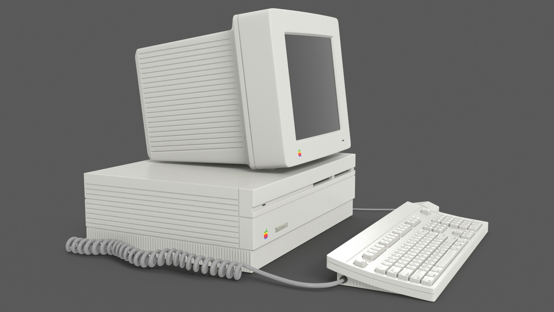3D Vintage Apple Macintosh II Computer Model - TurboSquid 2209162