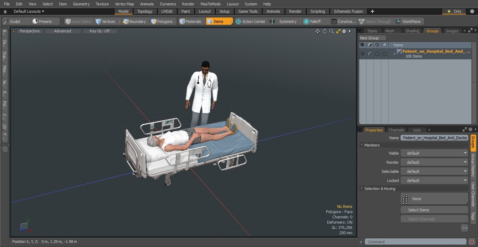 Patient on Hospital Bed And Doctor 3D model - TurboSquid 1849828