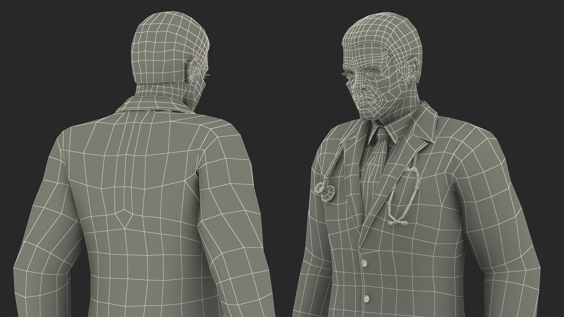 Patient on Hospital Bed And Doctor 3D model - TurboSquid 1849828