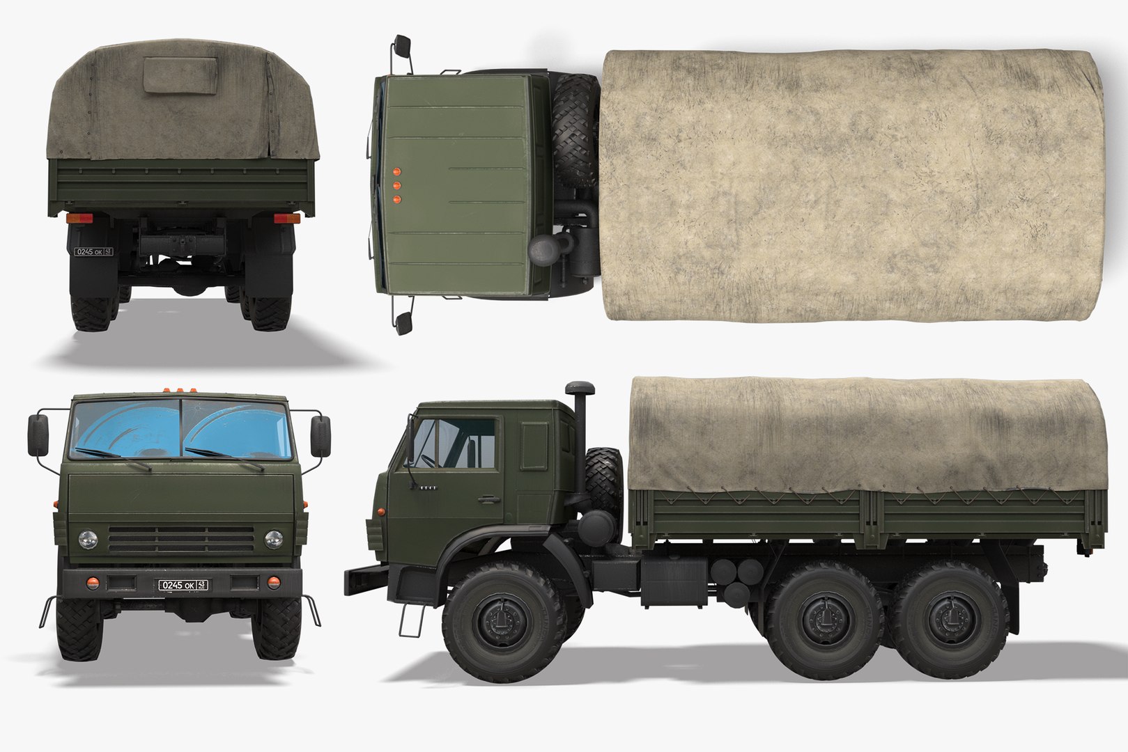 3D Kamaz Military - TurboSquid 1284542