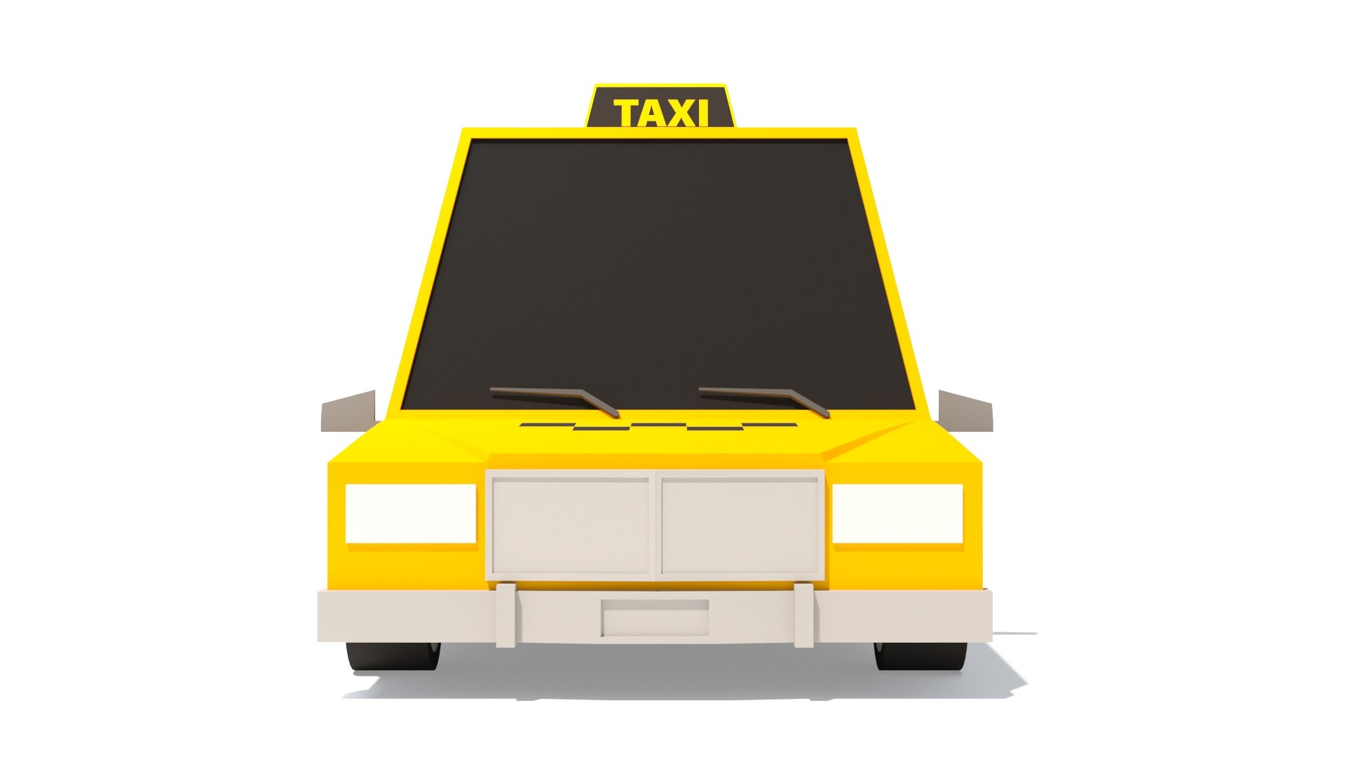 Cartoon Car Taxi 3D Model - TurboSquid 1851036