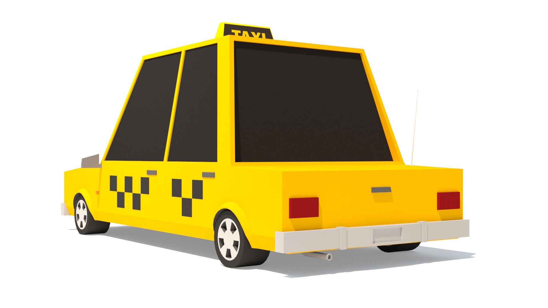 Cartoon Car Taxi 3D Model - TurboSquid 1851036