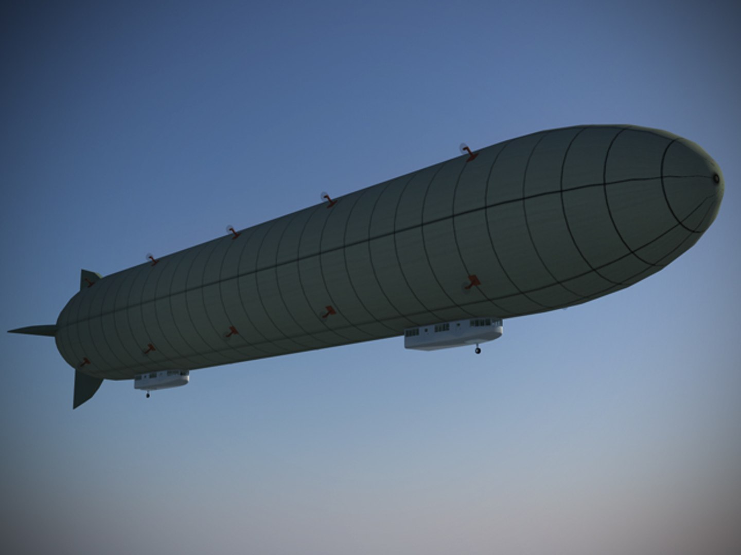Zeppelin Rigid Airship 3d Model