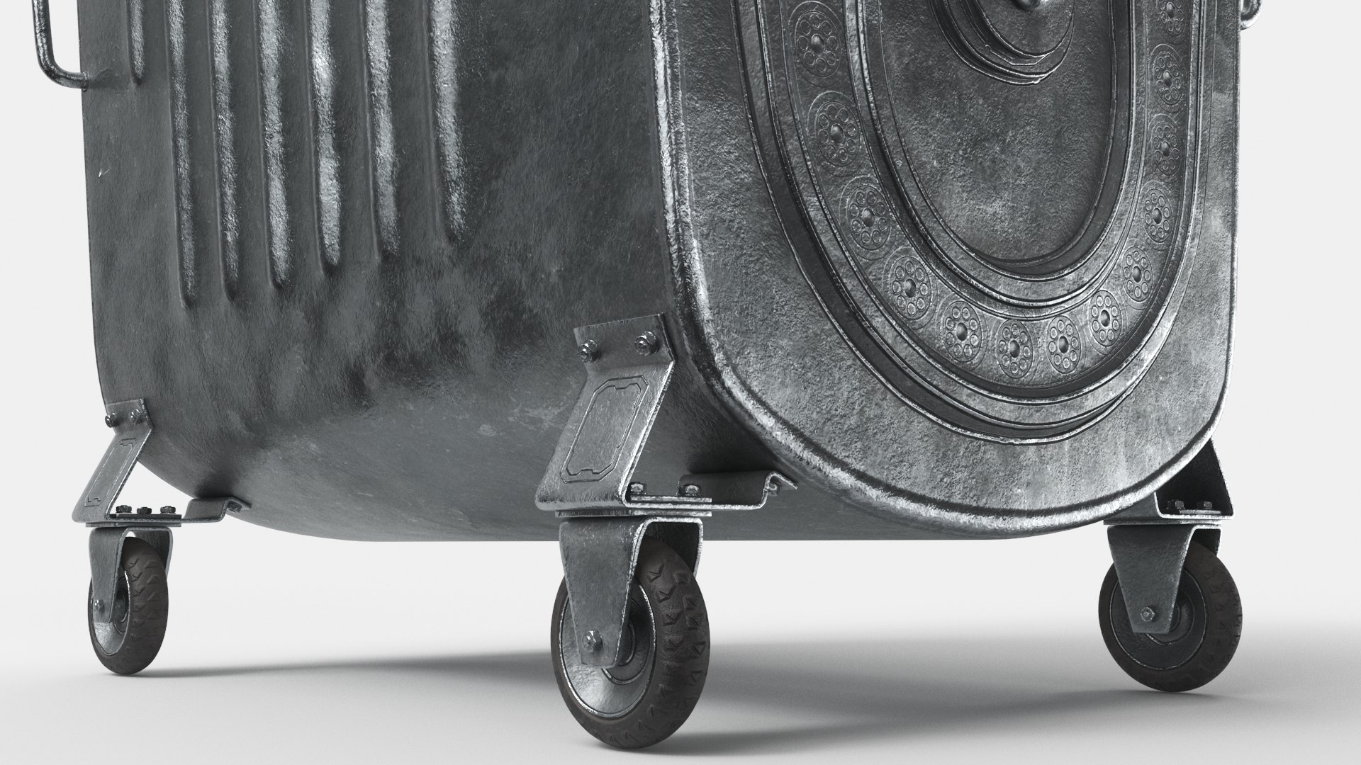 Metal Garbage Container Damaged Steel - PBR 3D model - TurboSquid 2162157