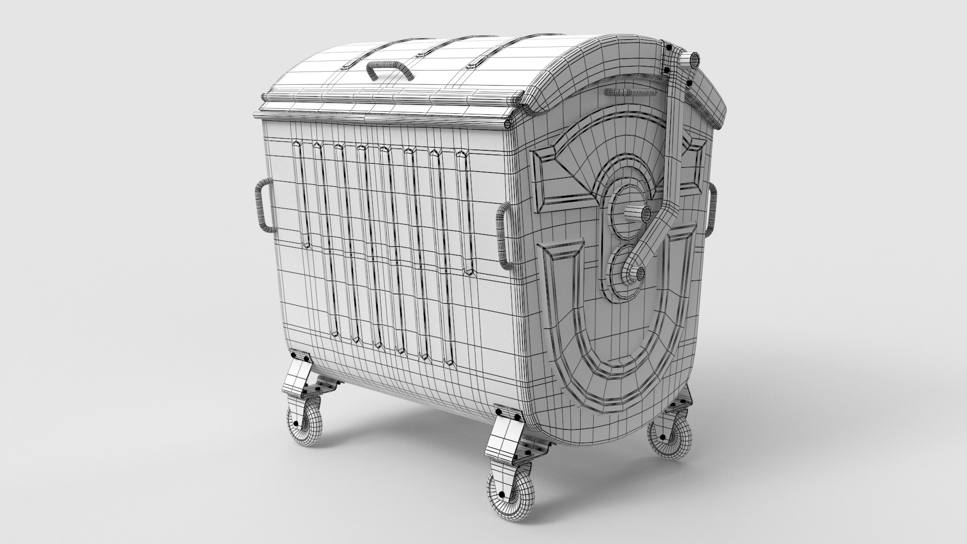Metal Garbage Container Damaged Steel - PBR 3D model - TurboSquid 2162157