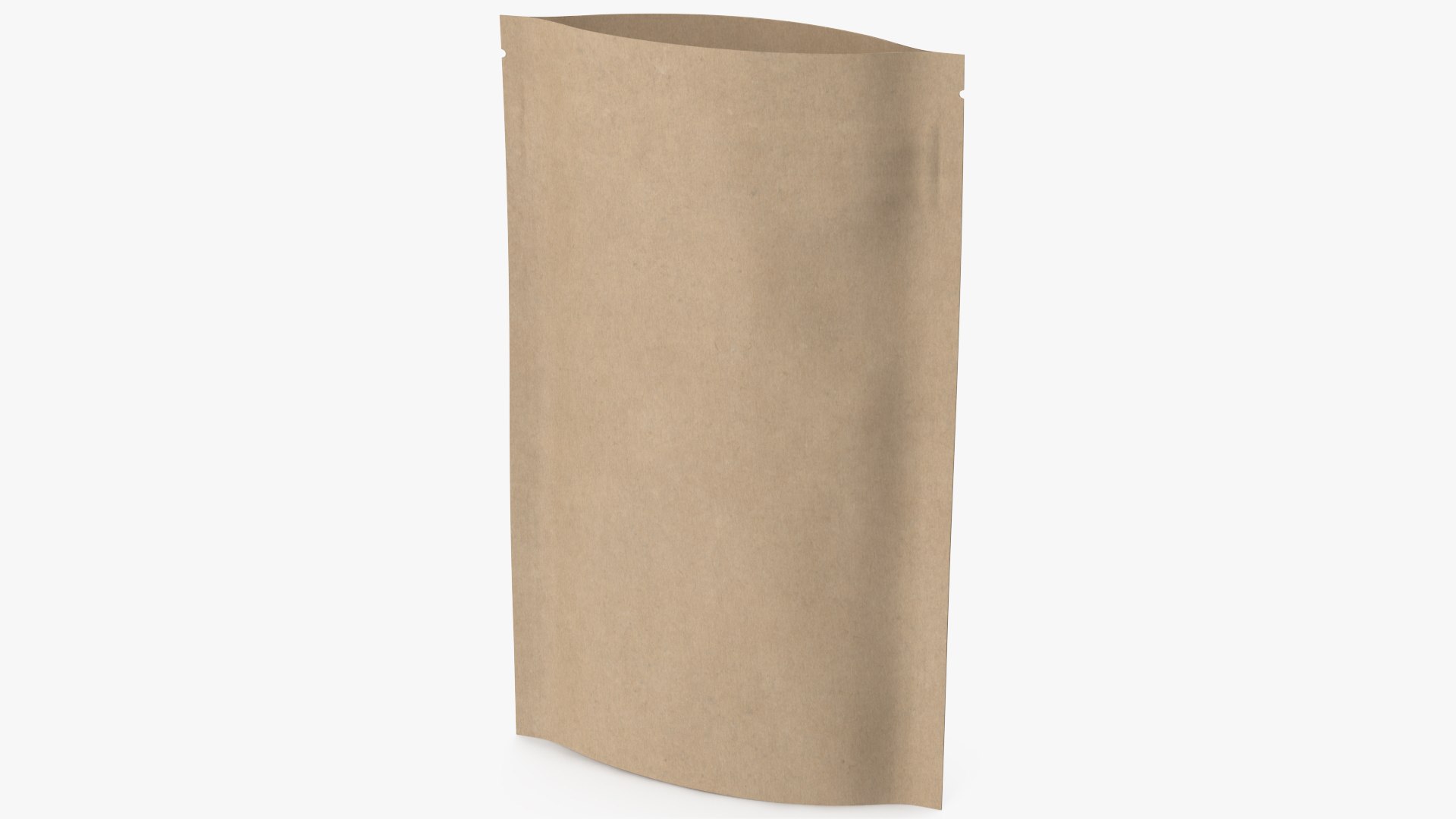 3D zipper kraft paper bag model - TurboSquid 1711283