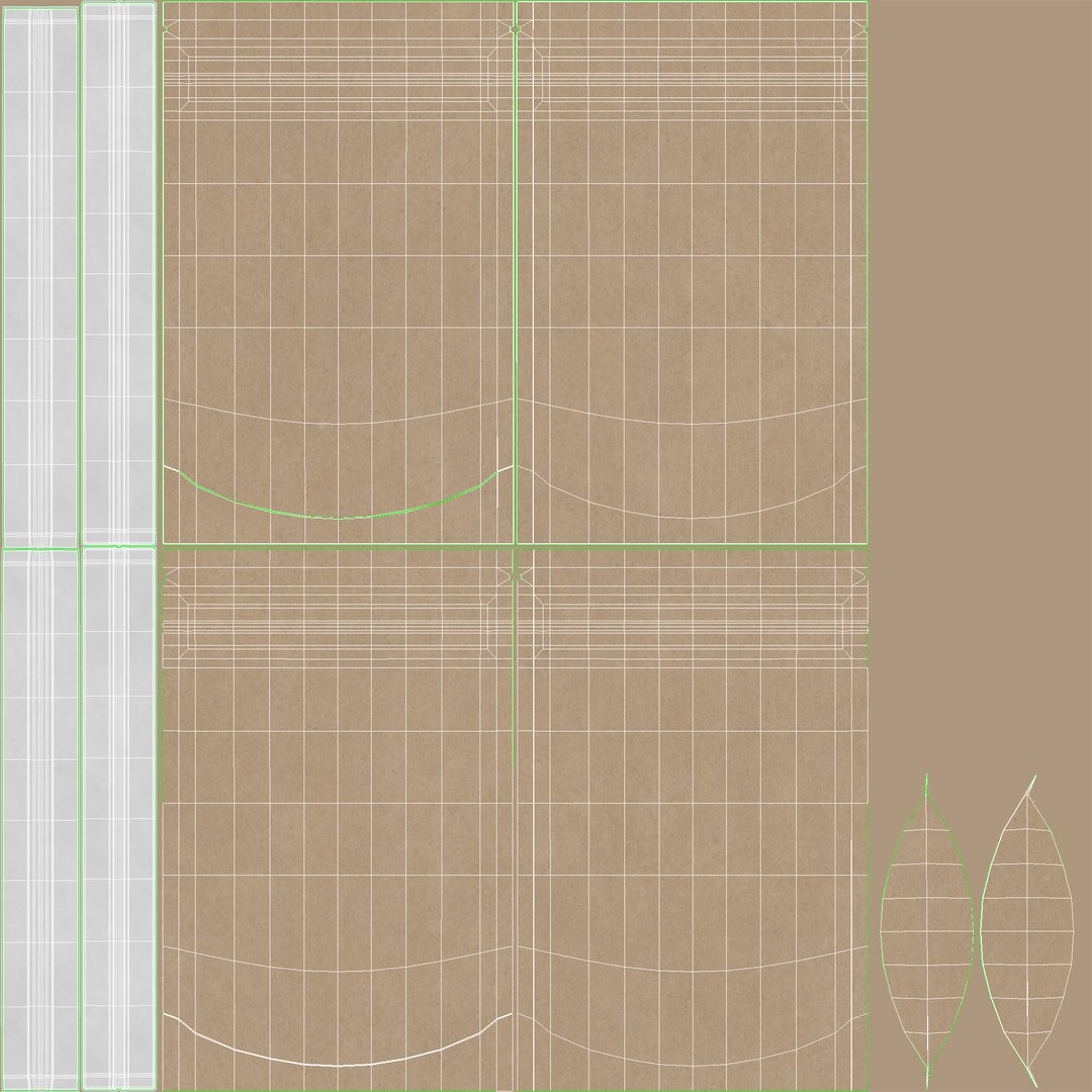 3D zipper kraft paper bag model - TurboSquid 1711283