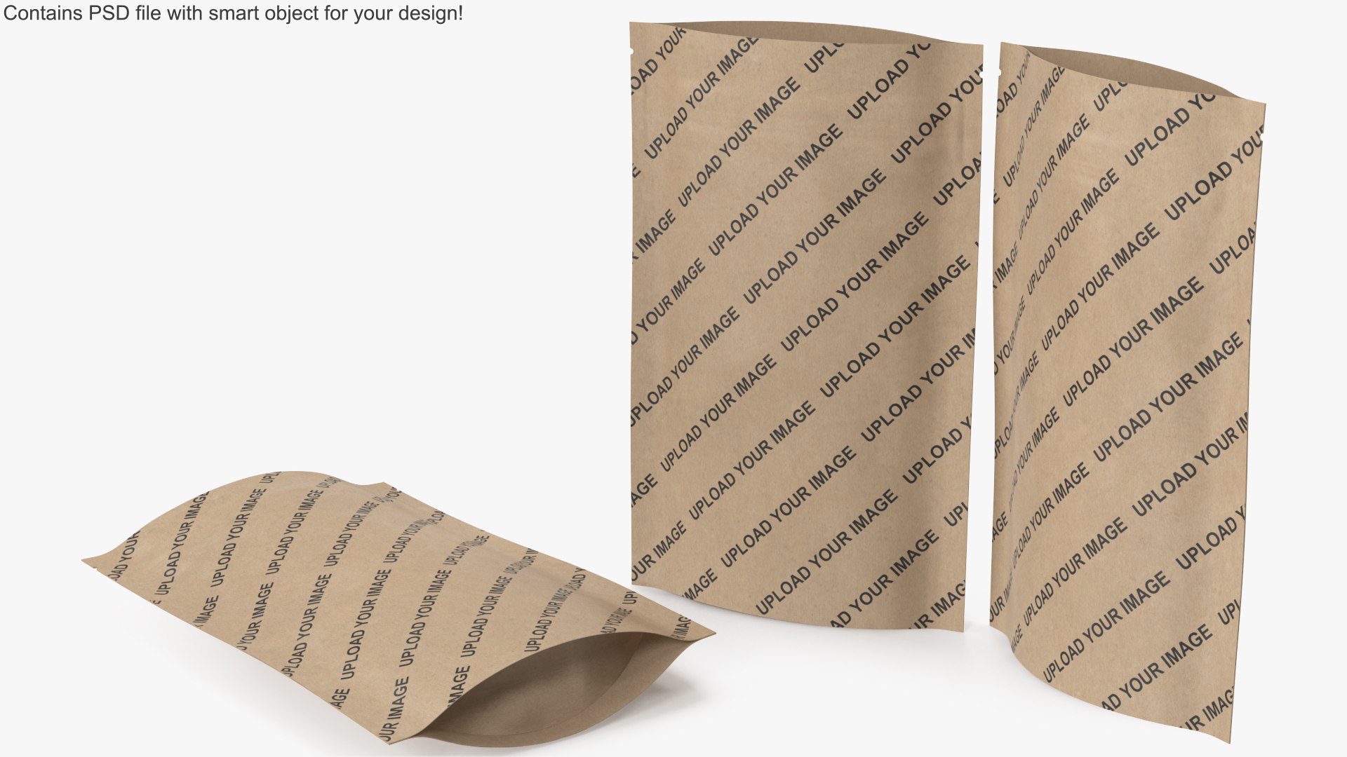 3D zipper kraft paper bag model - TurboSquid 1711283