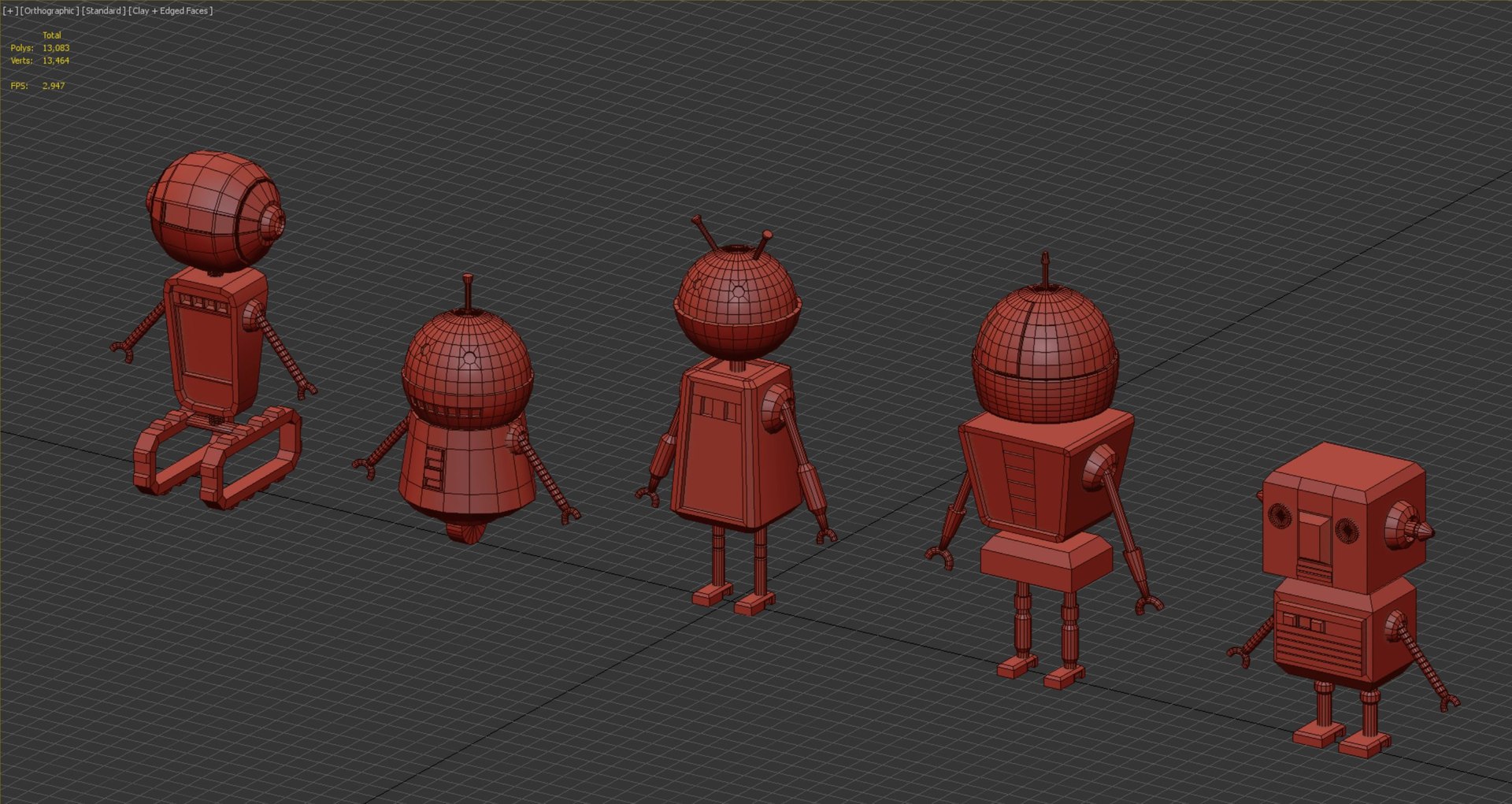 3D Model 5 Low Poly Robot Bundle - TurboSquid 2092436