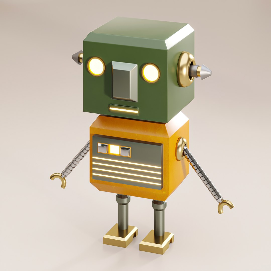 3D Model 5 Low Poly Robot Bundle - TurboSquid 2092436