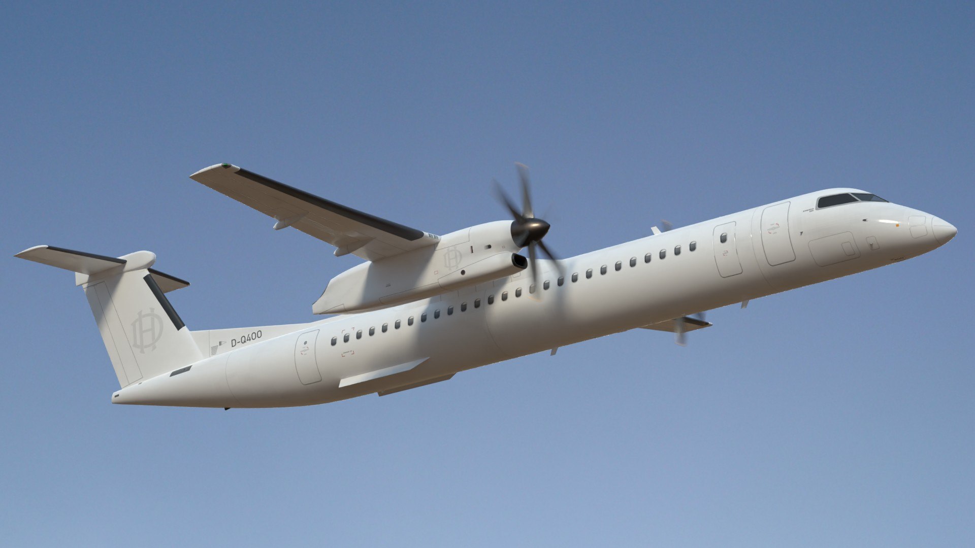 White Livery DASH8 SC 3D - TurboSquid 2245840