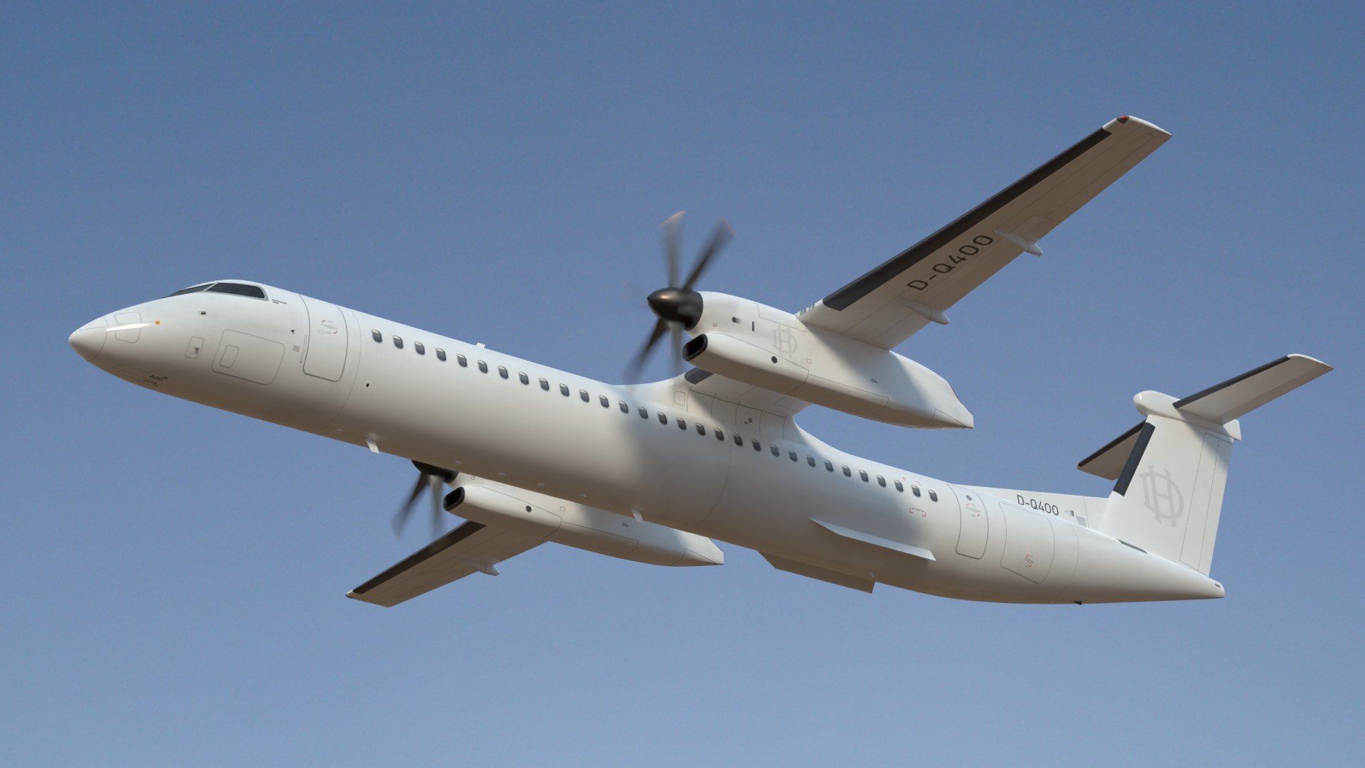 White Livery DASH8 SC 3D - TurboSquid 2245840