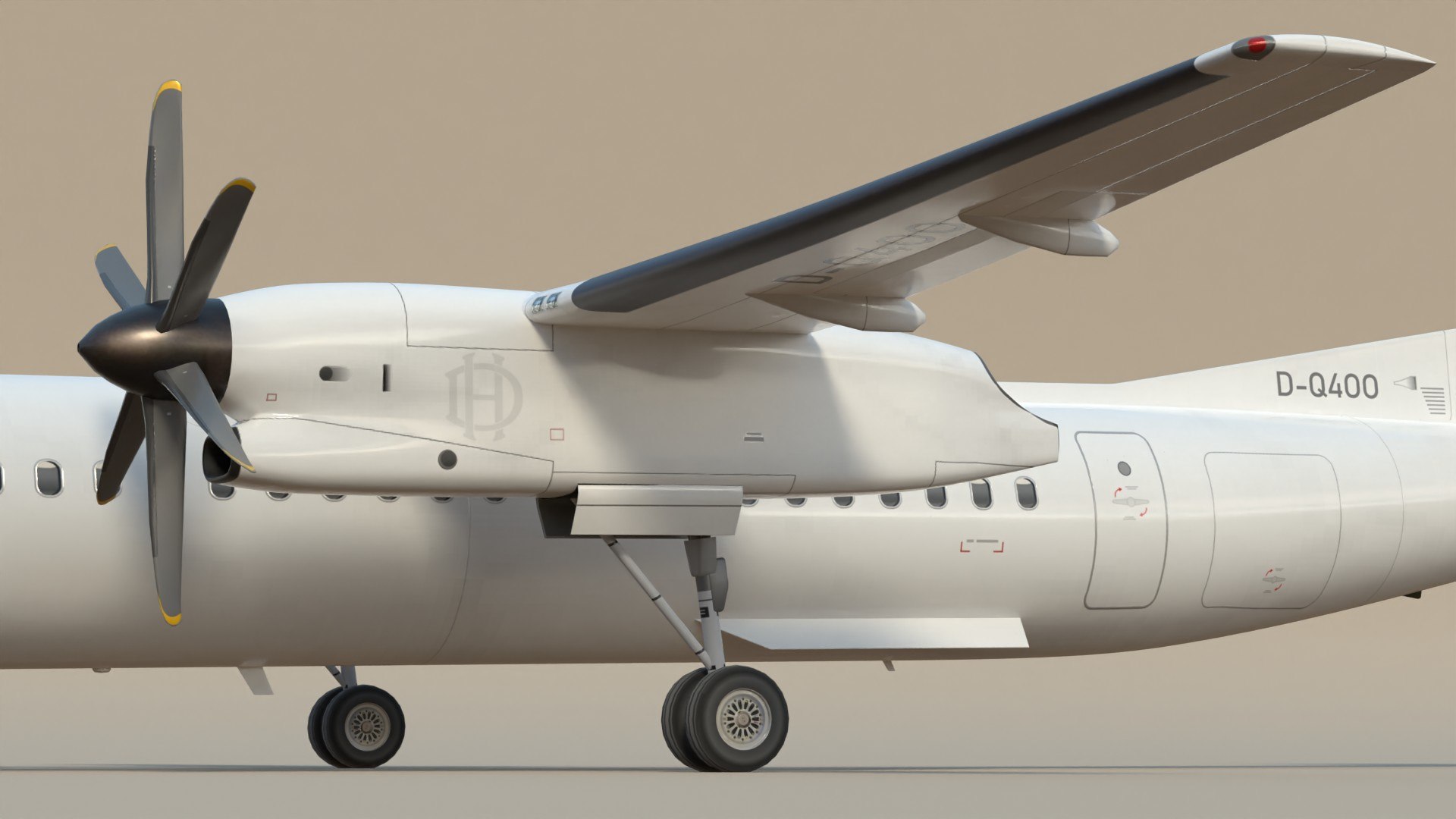 White Livery DASH8 SC 3D - TurboSquid 2245840