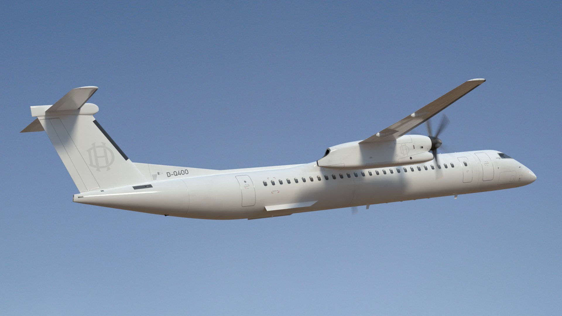 White Livery DASH8 SC 3D - TurboSquid 2245840