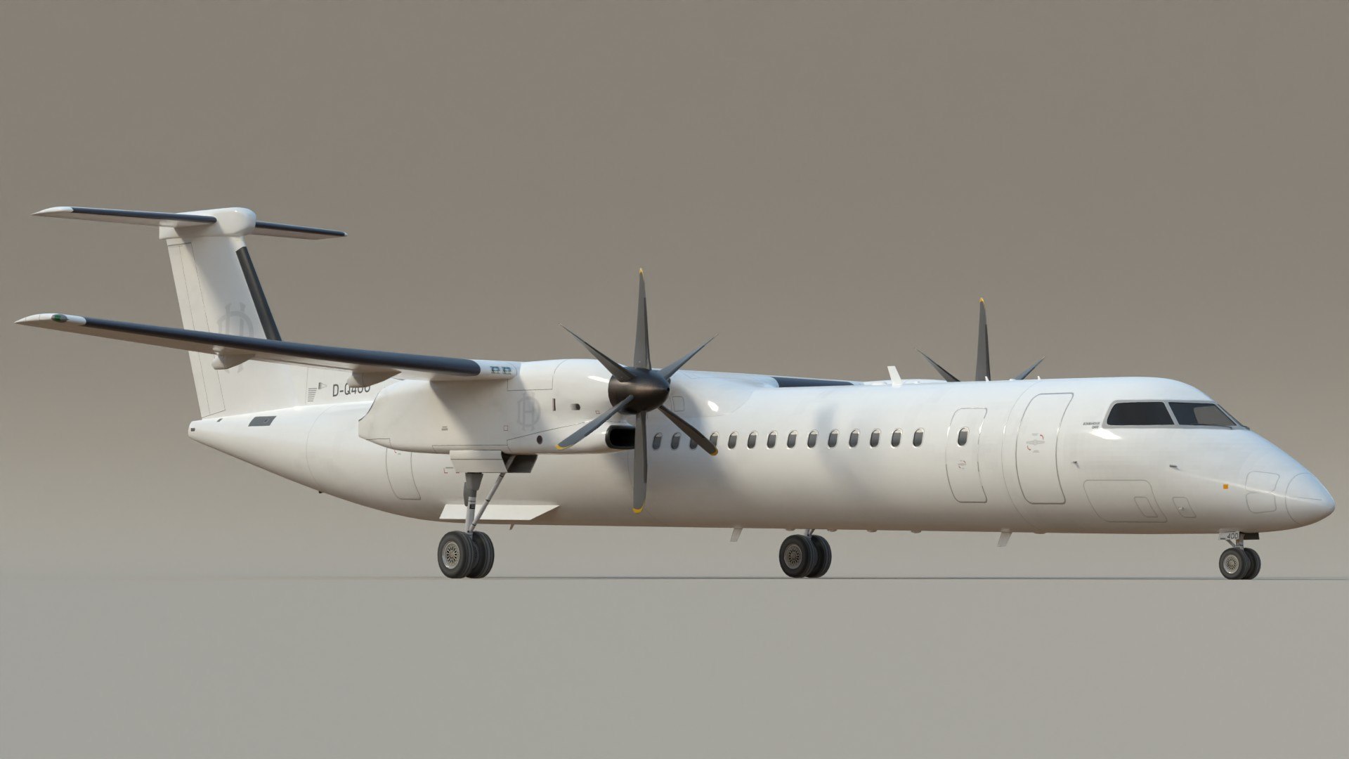 White Livery DASH8 SC 3D - TurboSquid 2245840