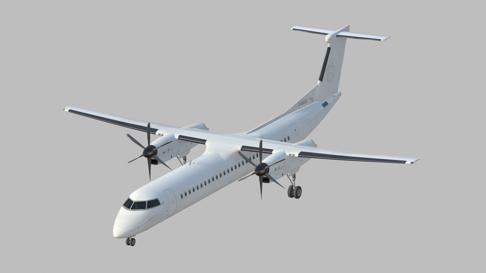 White Livery DASH8 SC 3D - TurboSquid 2245840