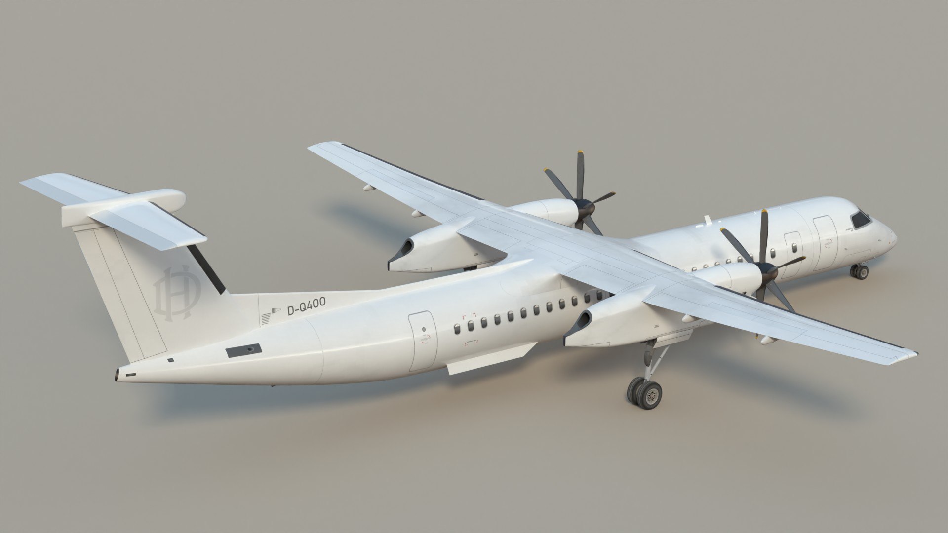 White Livery DASH8 SC 3D - TurboSquid 2245840
