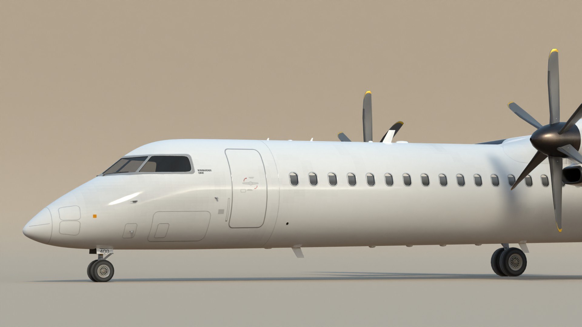 White Livery DASH8 SC 3D - TurboSquid 2245840
