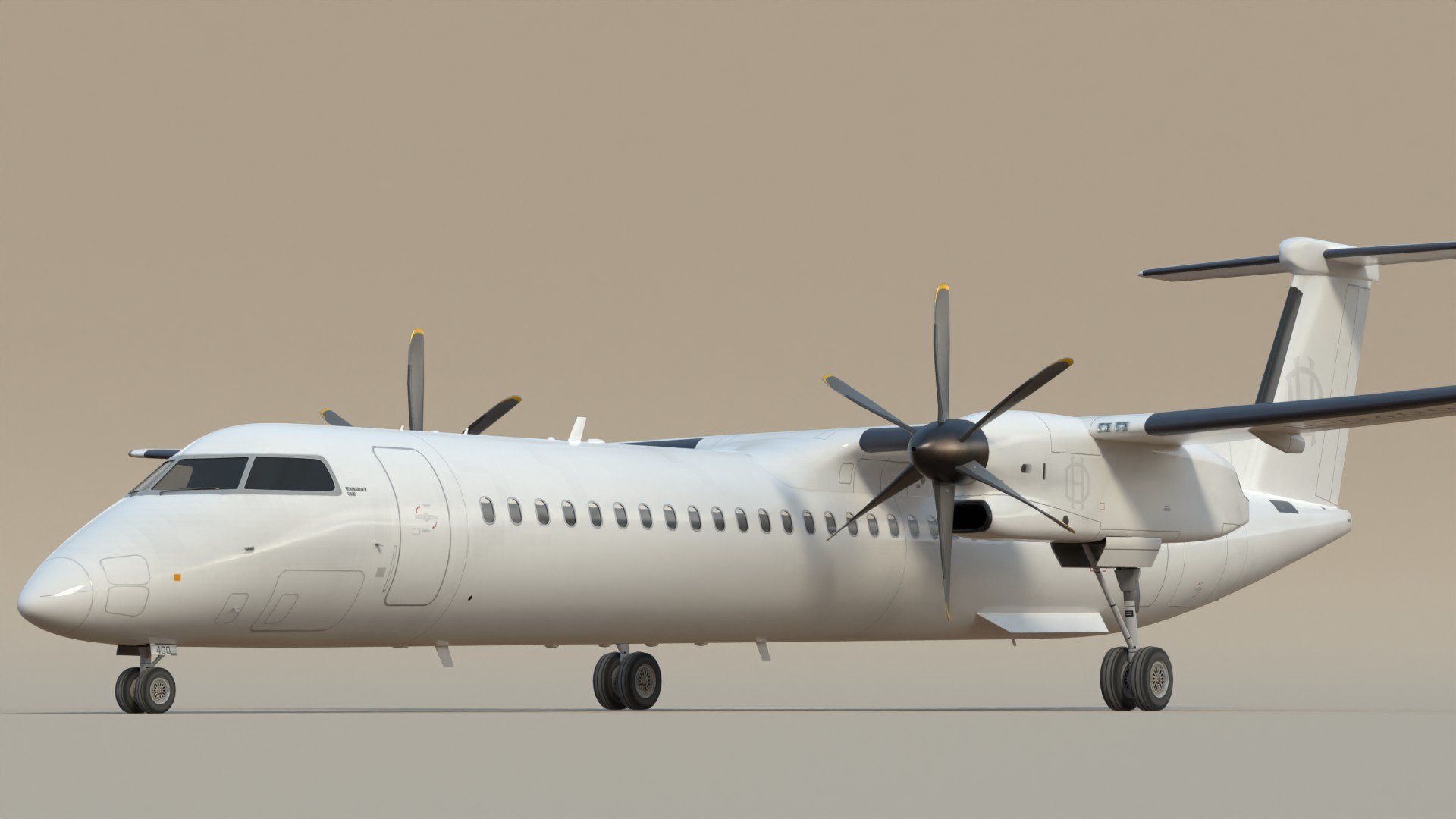 White Livery DASH8 SC 3D - TurboSquid 2245840