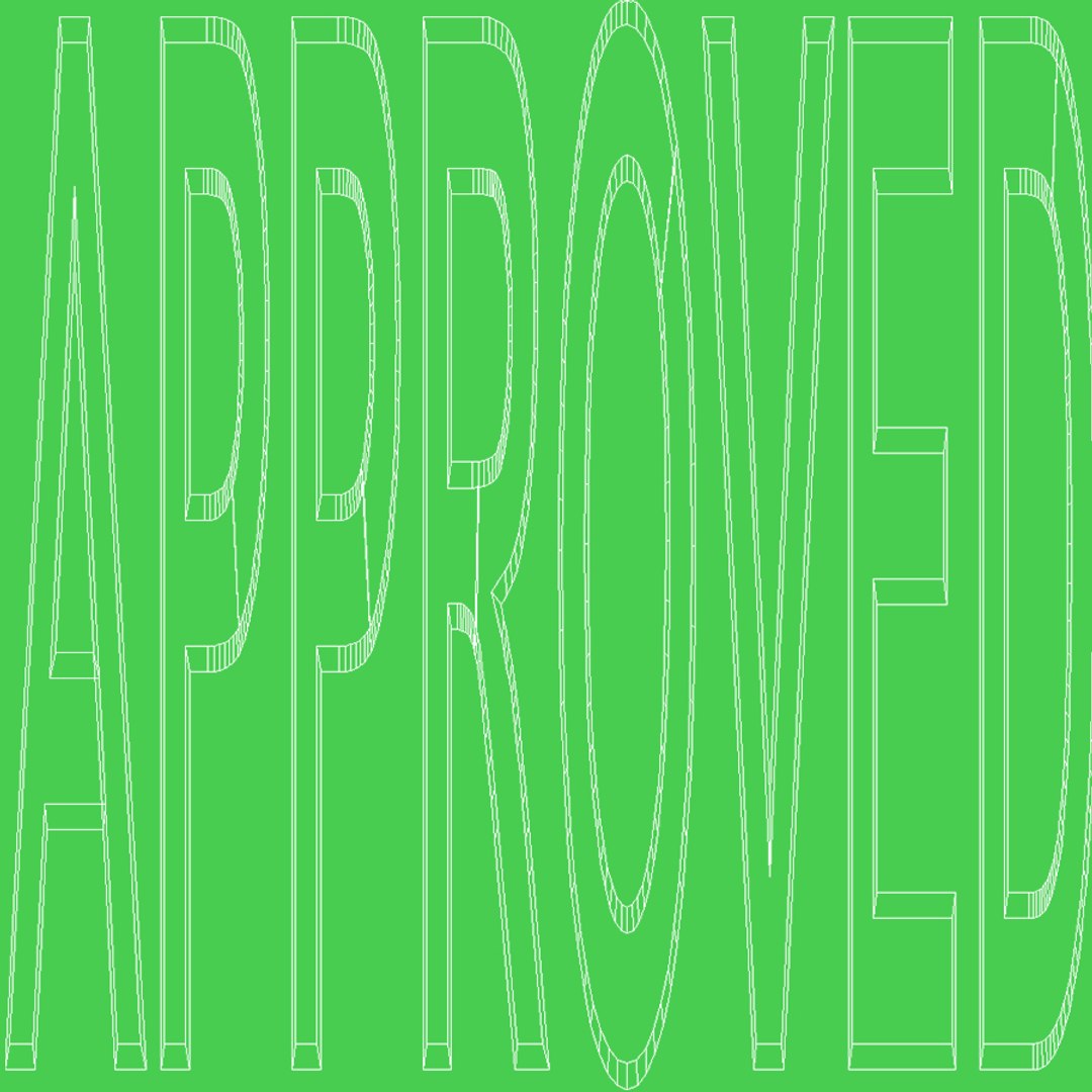 3D Green Approved Stamp - TurboSquid 2314001