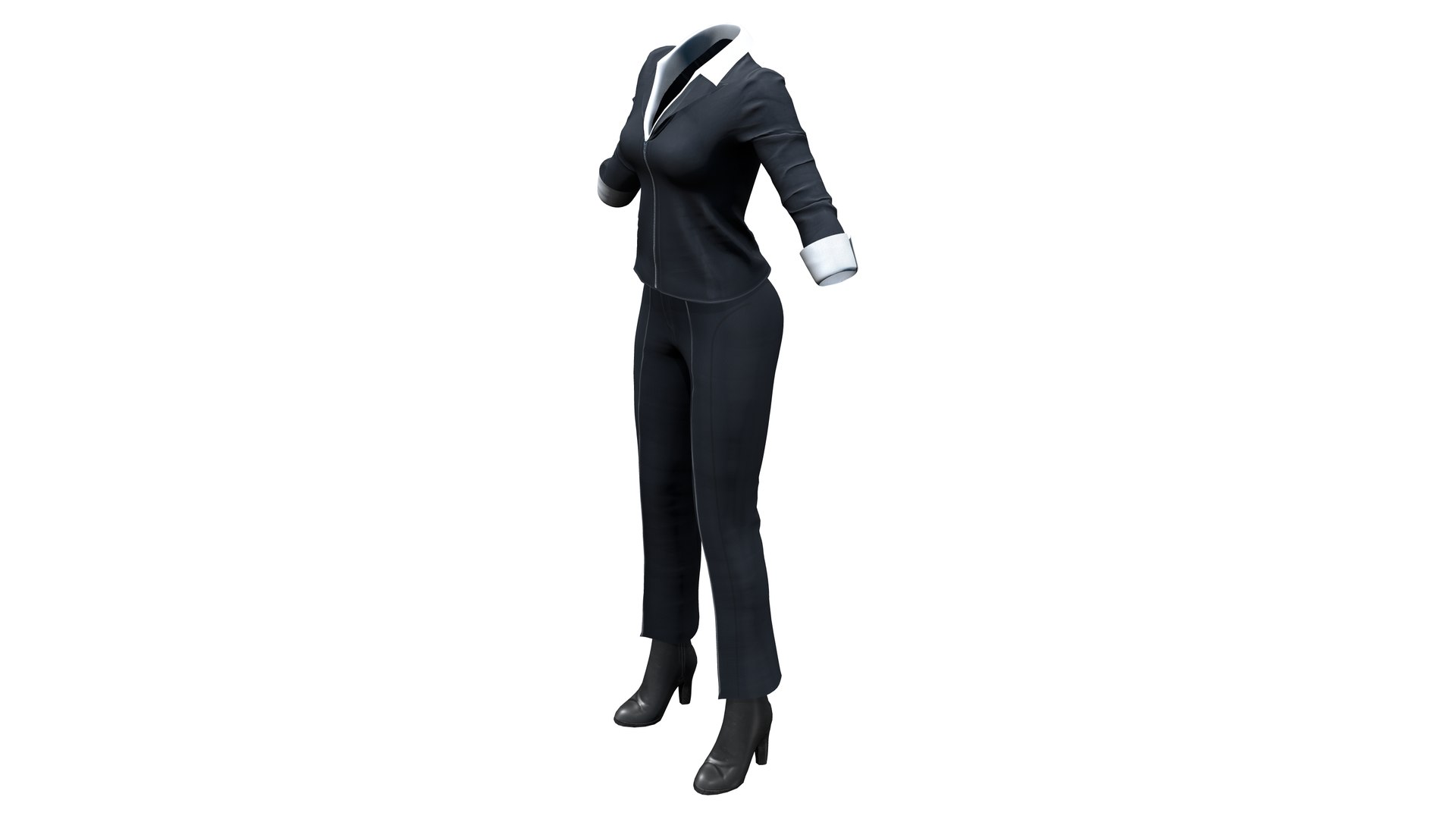 3D Model Female Secret Agent Outfit - TurboSquid 1884529