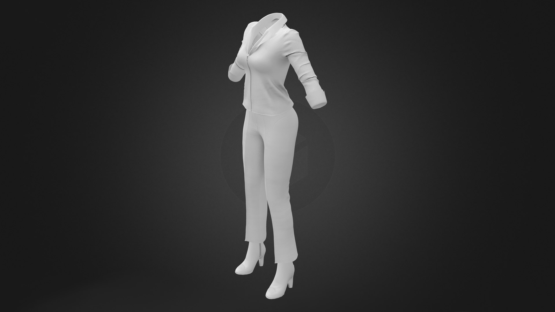 3D Model Female Secret Agent Outfit - TurboSquid 1884529