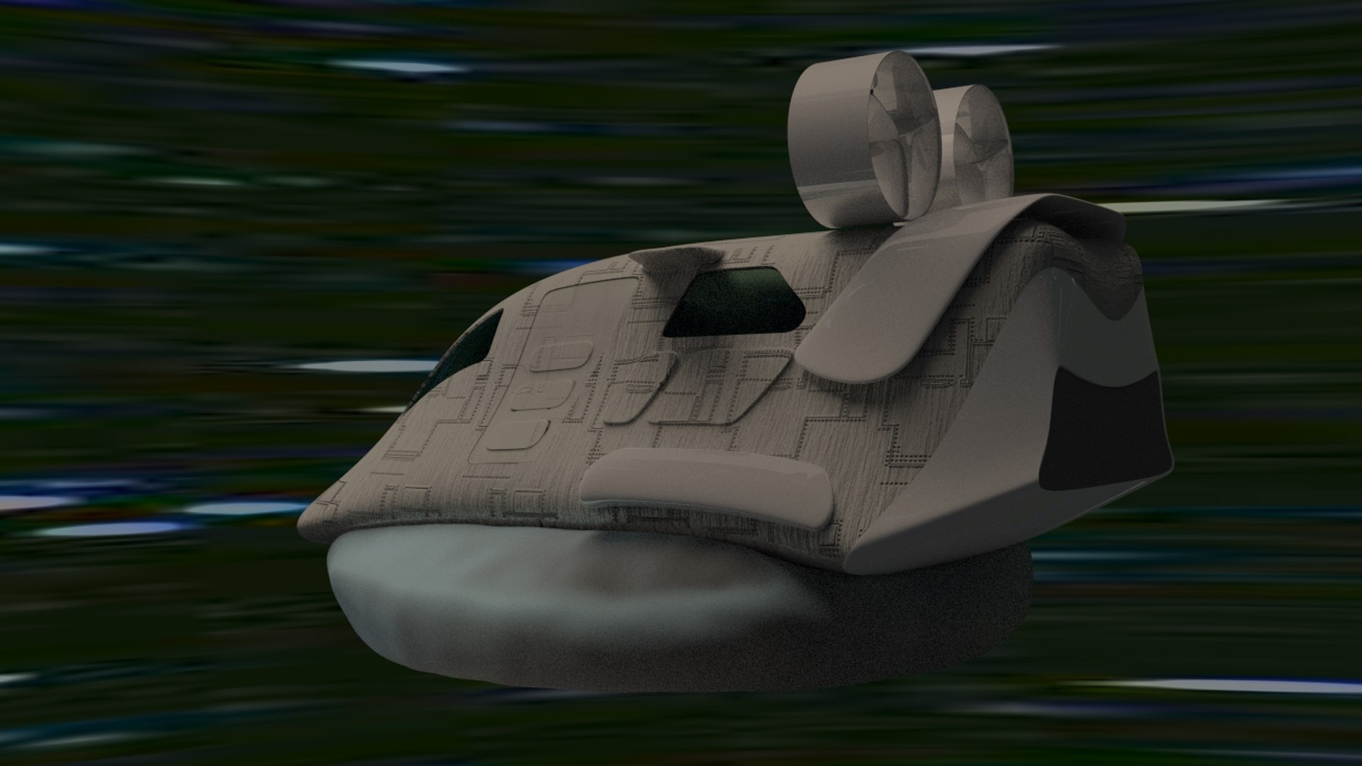 3d Space Hovercraft Model