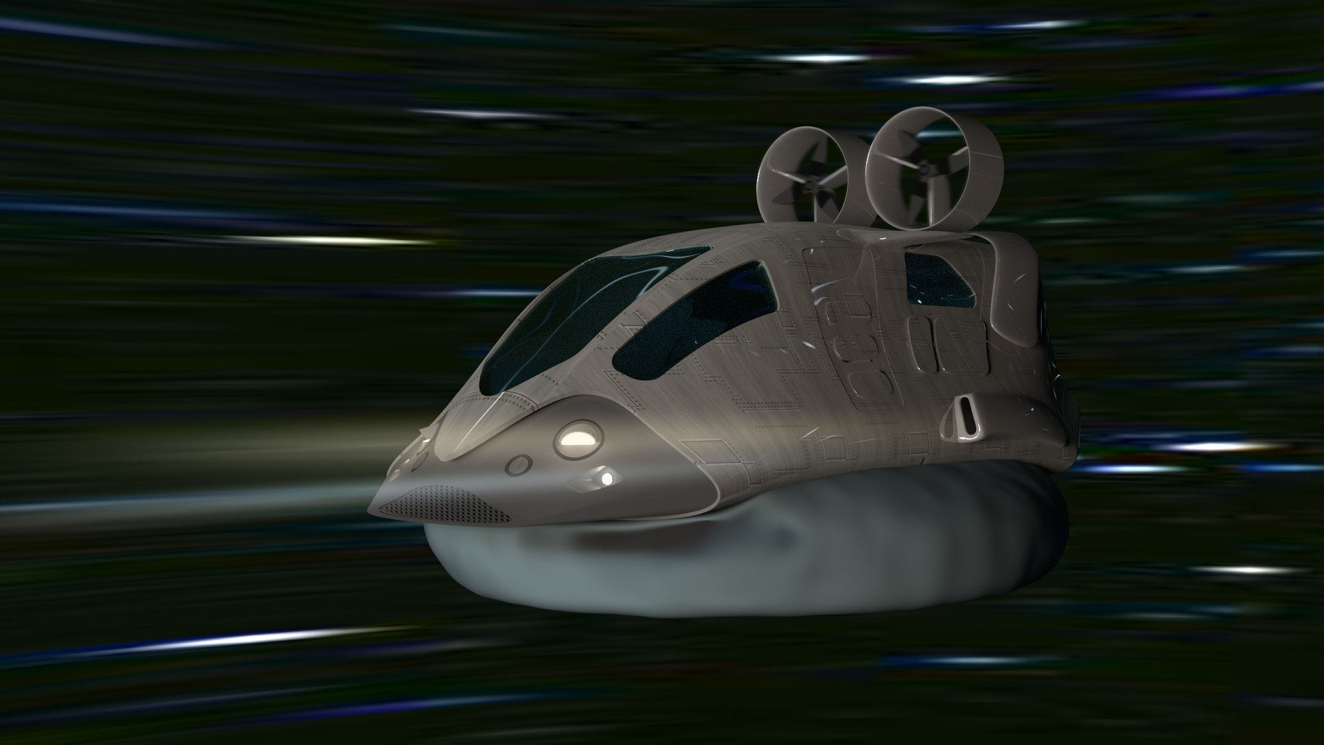 3d Space Hovercraft Model