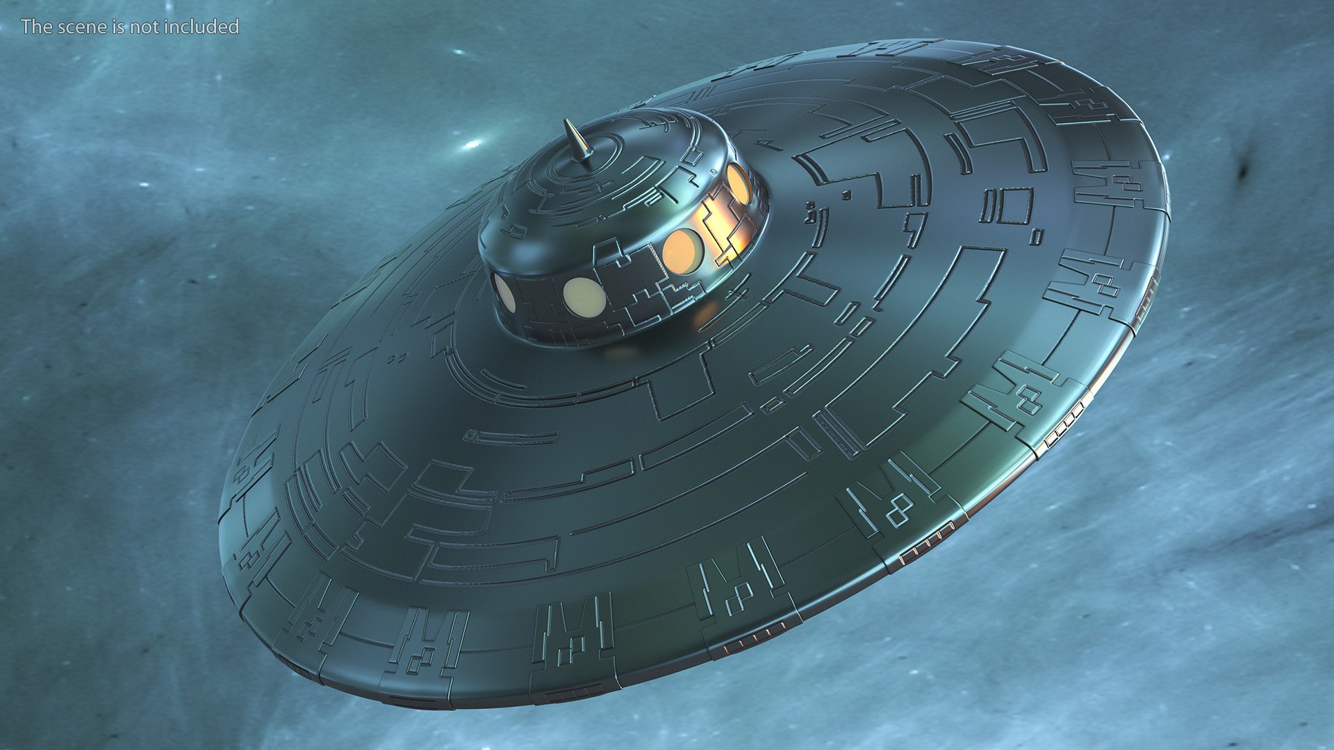 3D Retro UFO Ship Stand - TurboSquid 2113342