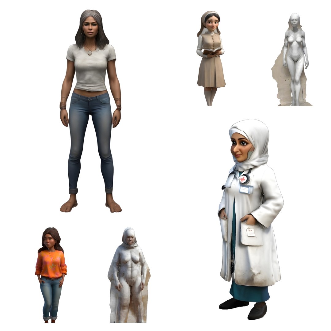 3D Diverse Characters Collection Vol1 Model - TurboSquid 2326418