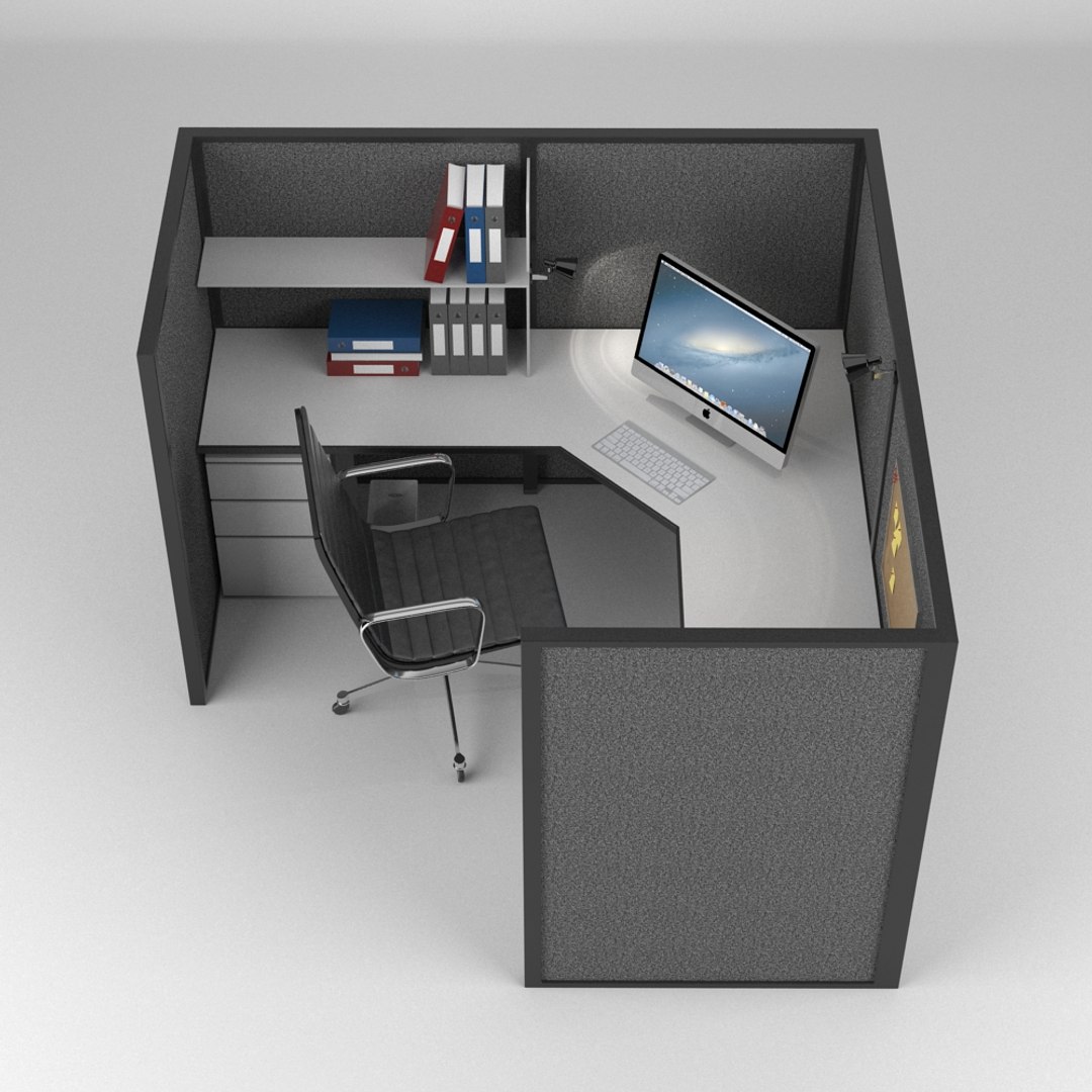Cubicle Realistic Computer Max