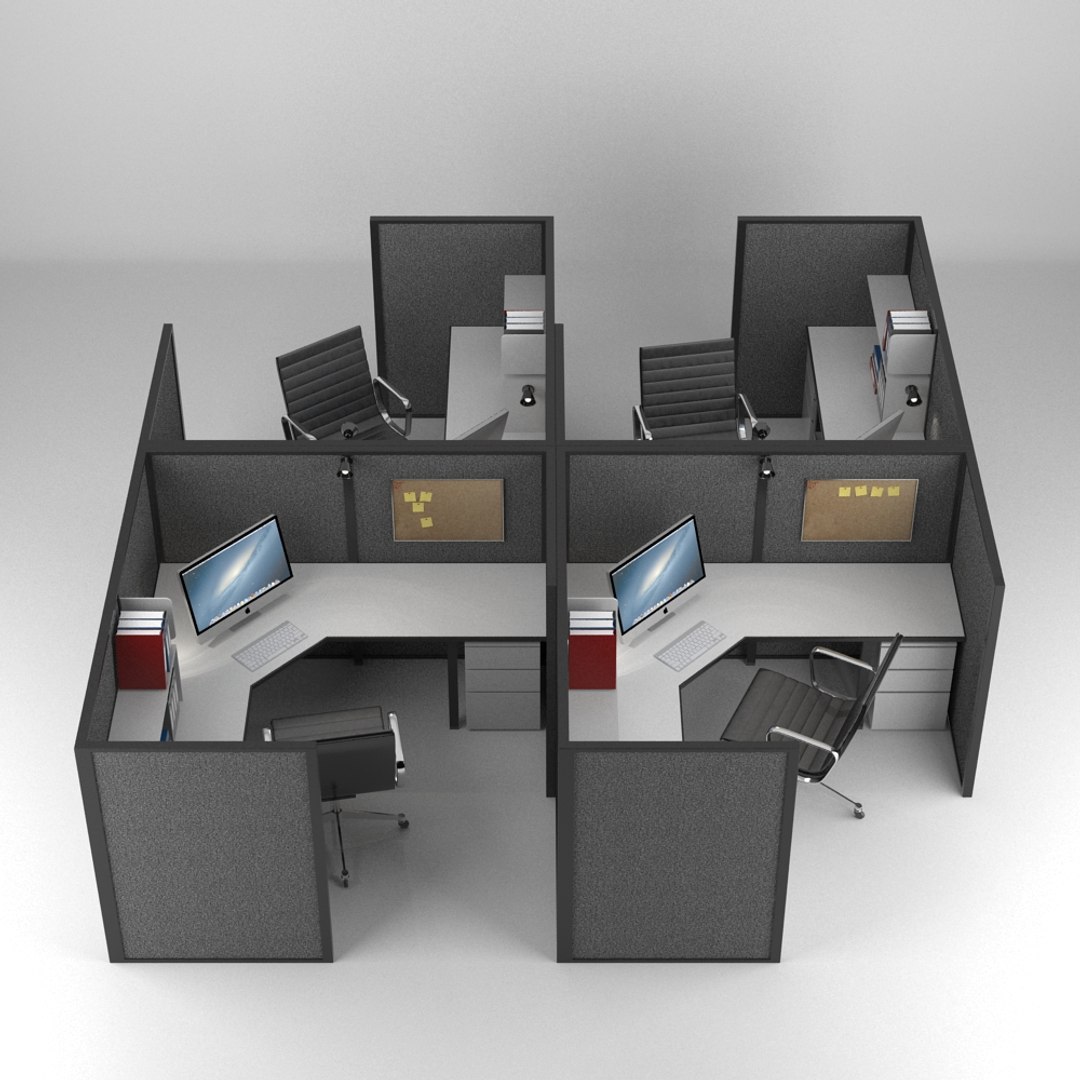 Cubicle Realistic Computer Max