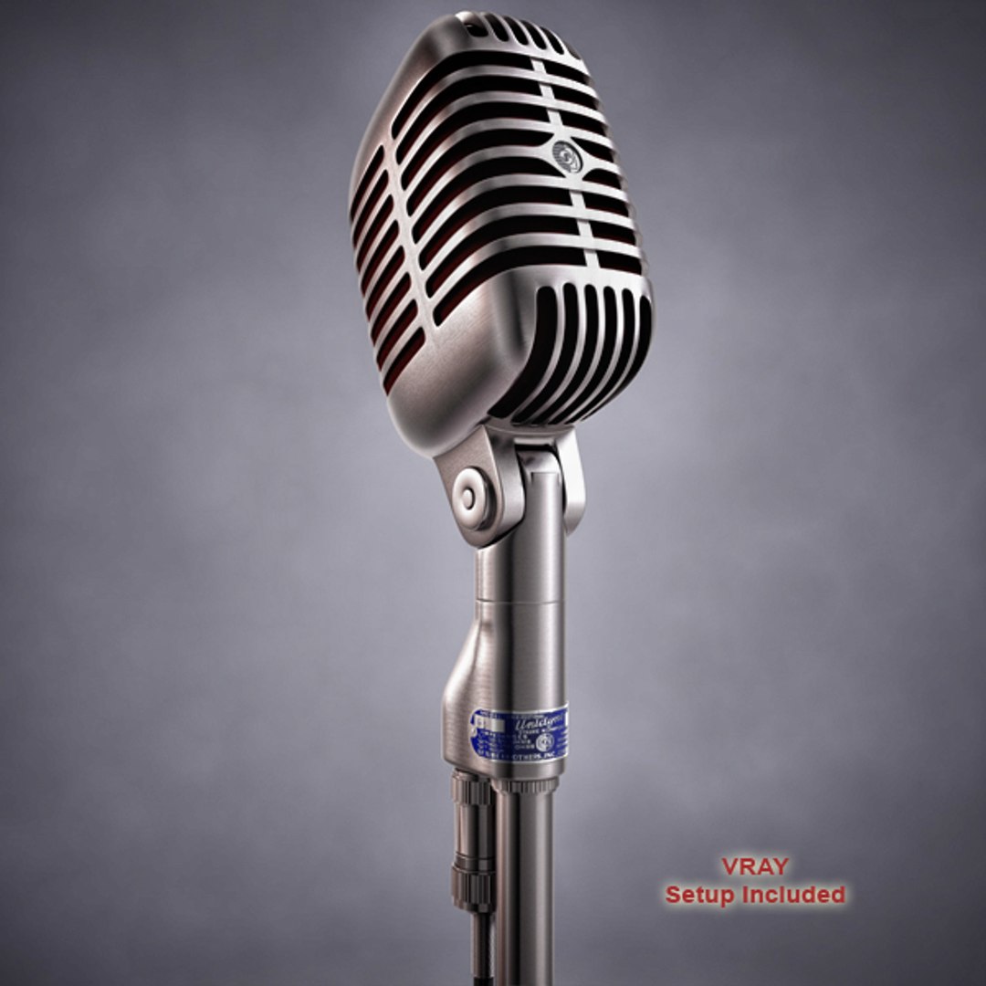 Realistic Shure Microphone Mic C4d