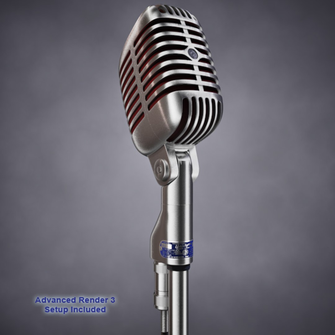 Realistic Shure Microphone Mic C4d