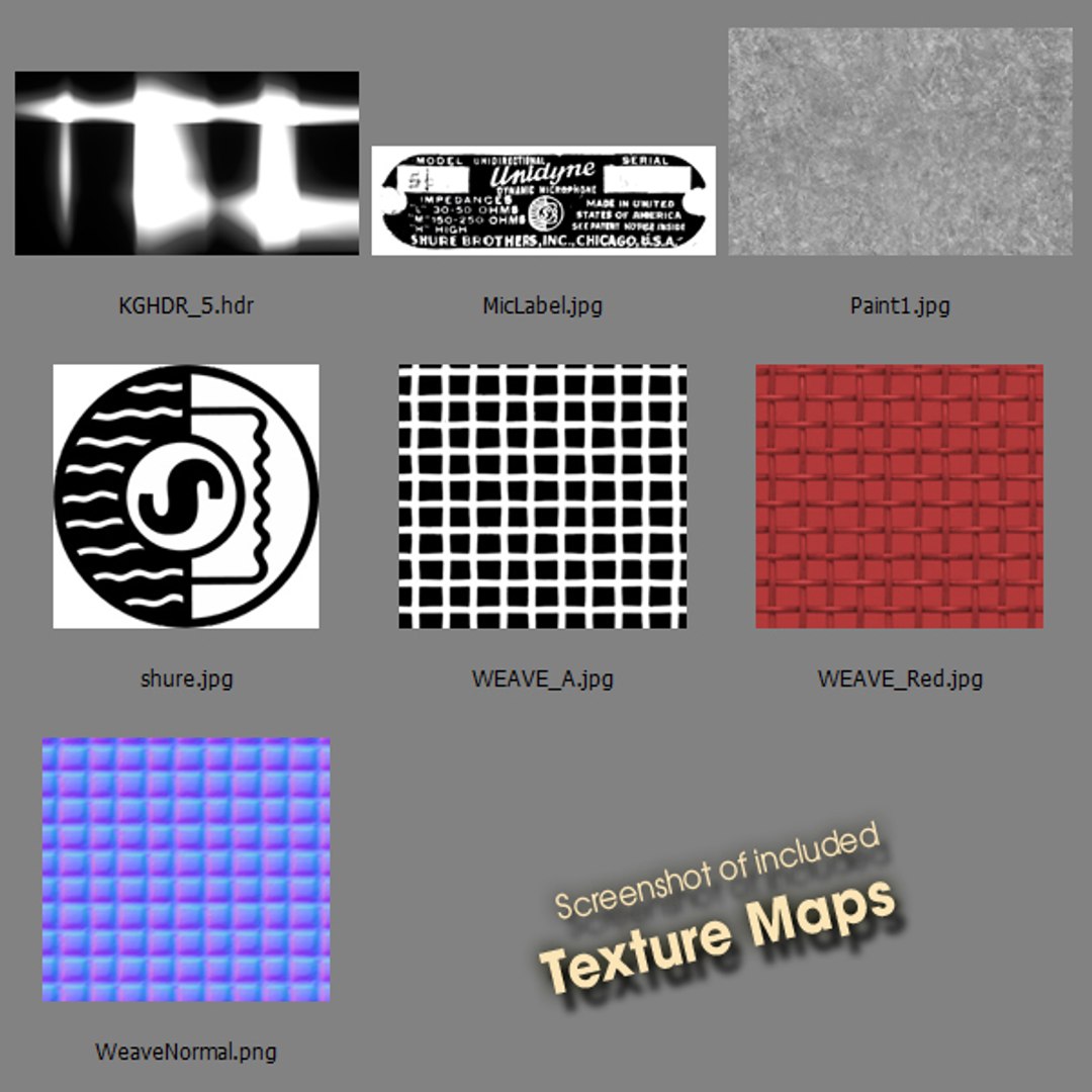 Realistic Shure Microphone Mic C4d