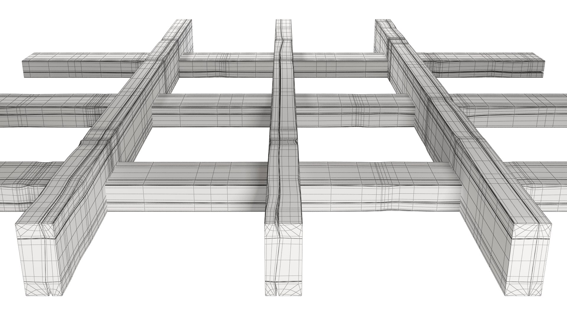 Wooden Beams 3D Model - TurboSquid 1691618