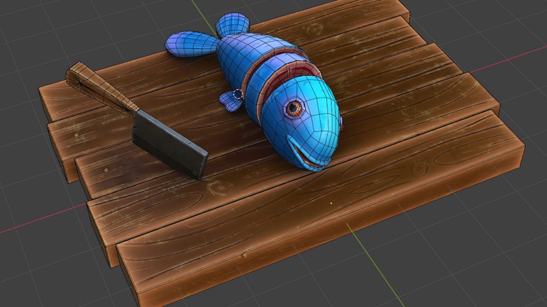 Free 3D Model A Delicious Fish With Chop Board And Knife - TurboSquid ...