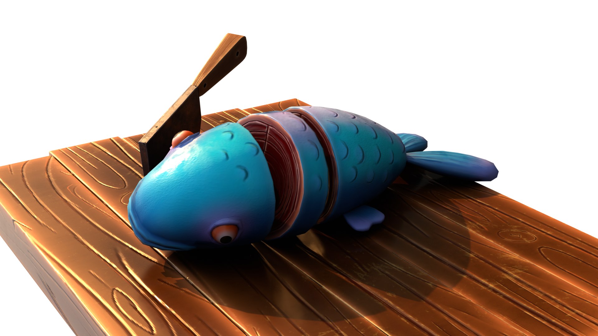 Free 3D Model A Delicious Fish With Chop Board And Knife - TurboSquid ...