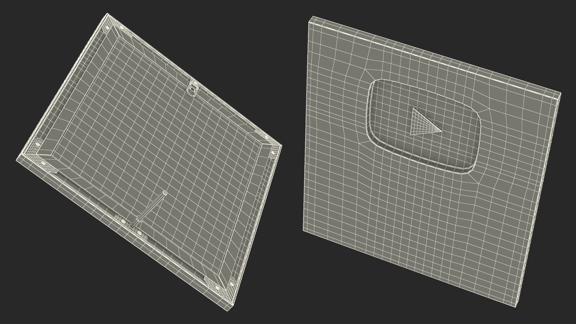 Golden Youtube Button 3D Model - TurboSquid 2163575