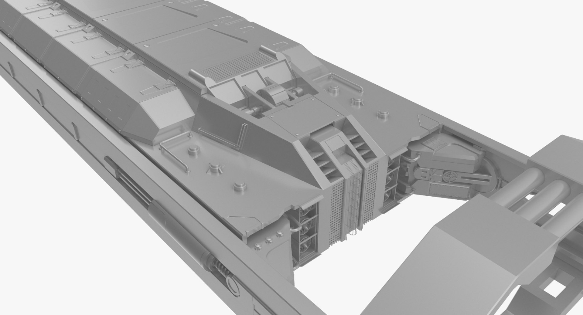 3d Max Cargo Train Sci-fi