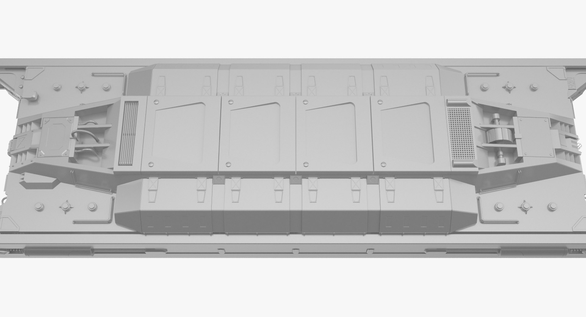 3d Max Cargo Train Sci-fi