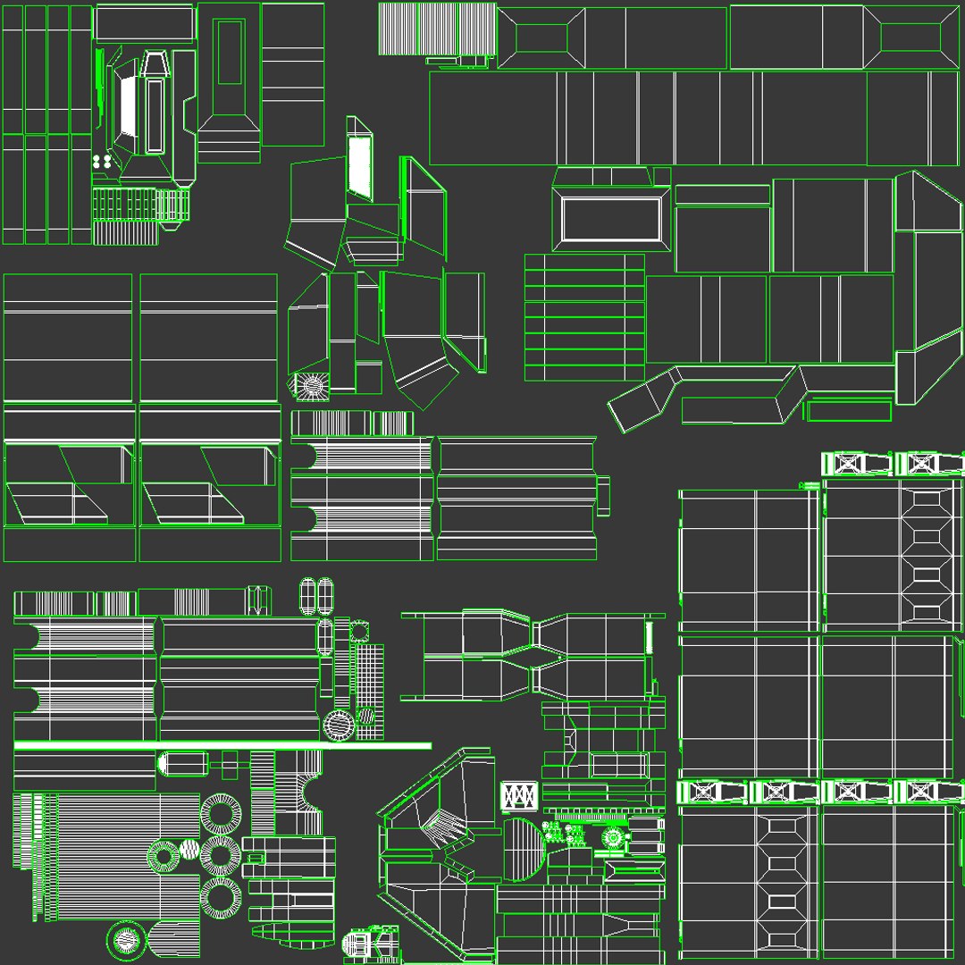 3d Max Cargo Train Sci-fi