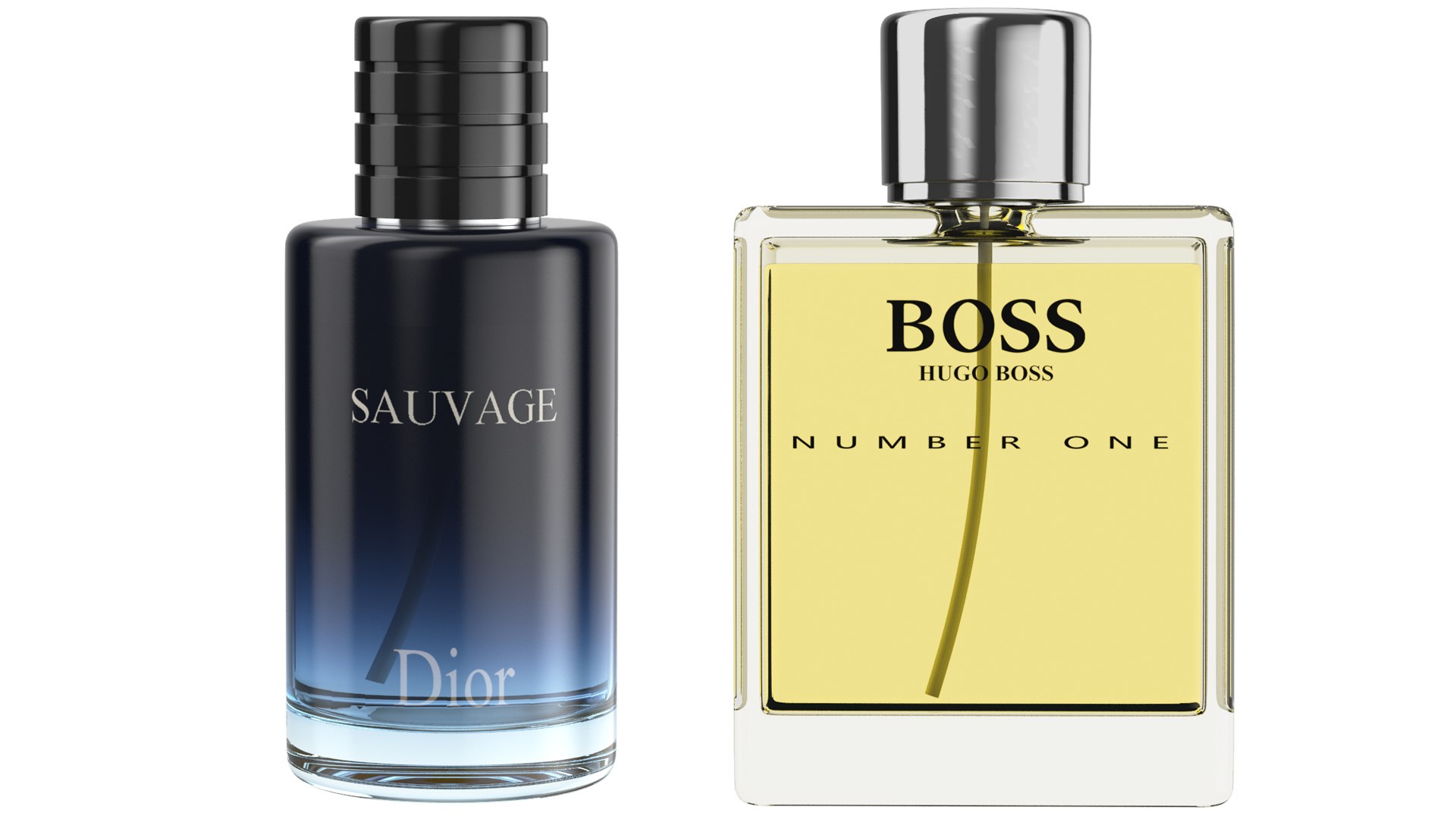 3D model Two Detailed Men Perfume Bottles - TurboSquid 2141372