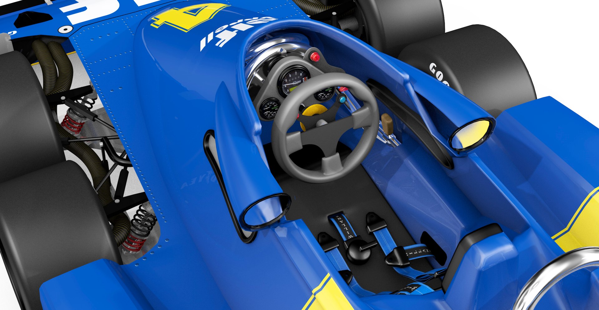 Formula 1 Tyrrell Six Wheeler 3D Model - TurboSquid 2303730